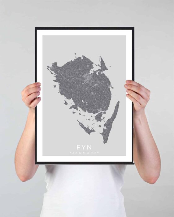 Fyn plakat grå | Plakatdyr.dk