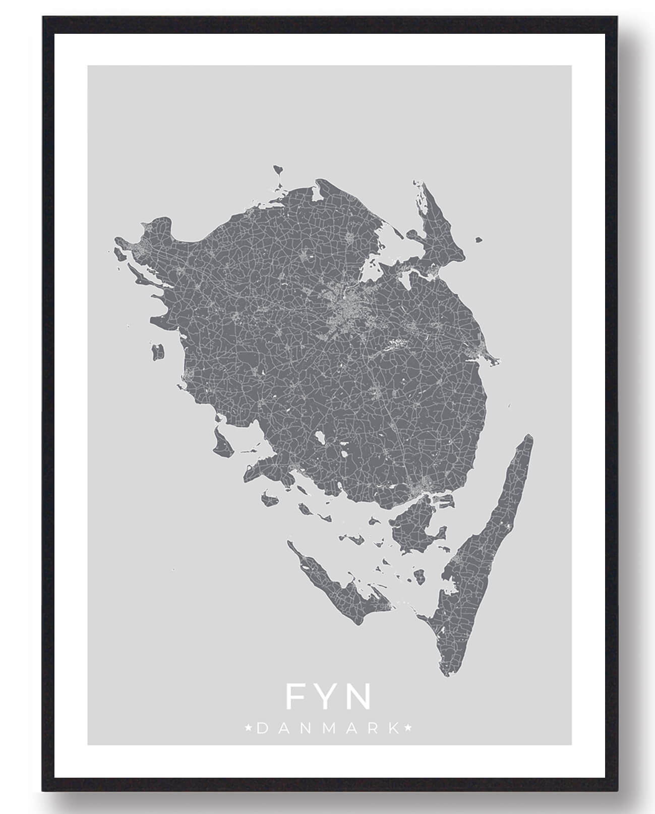 Fyn plakat grå | Plakatdyr.dk