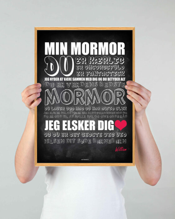 Min mormor (Sort) - plakat | Stort udvalg af plakater | Topscore på ...