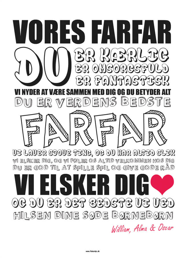 Min farfar - plakat | Stort udvalg af plakater | Topscore på Trustpilot