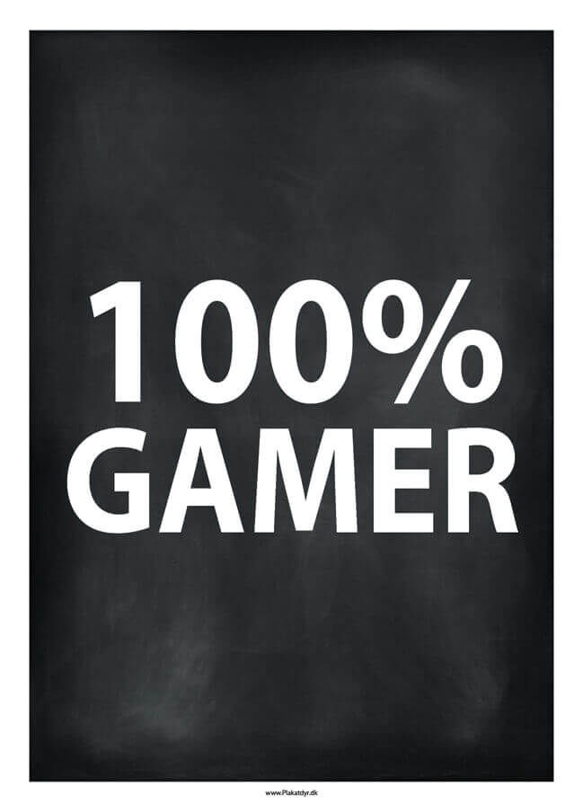 100% GAMER - gamerplakat (PC) | Stort udvalg af plakater | Topscore på ...