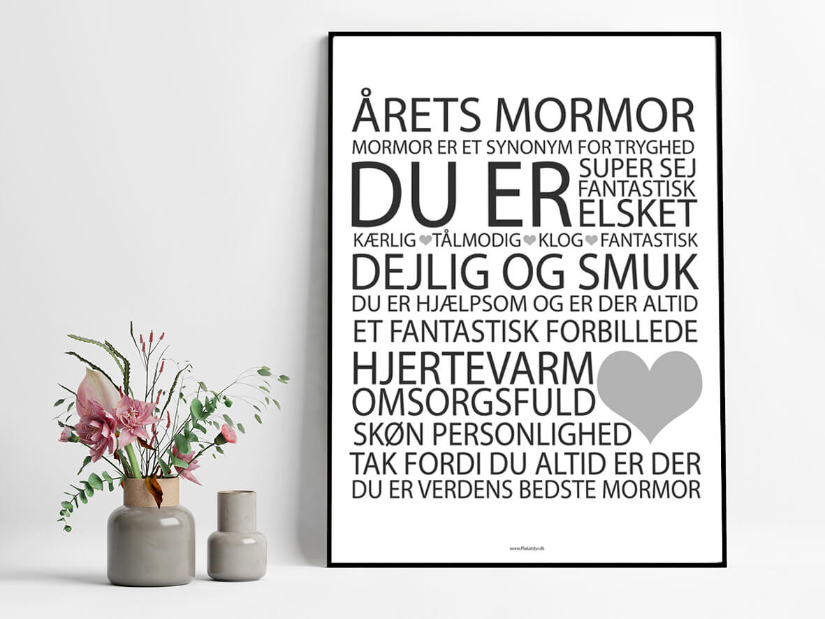 Årets mormor plakat til god pris | Perfekt gaveide til mormor 😍
