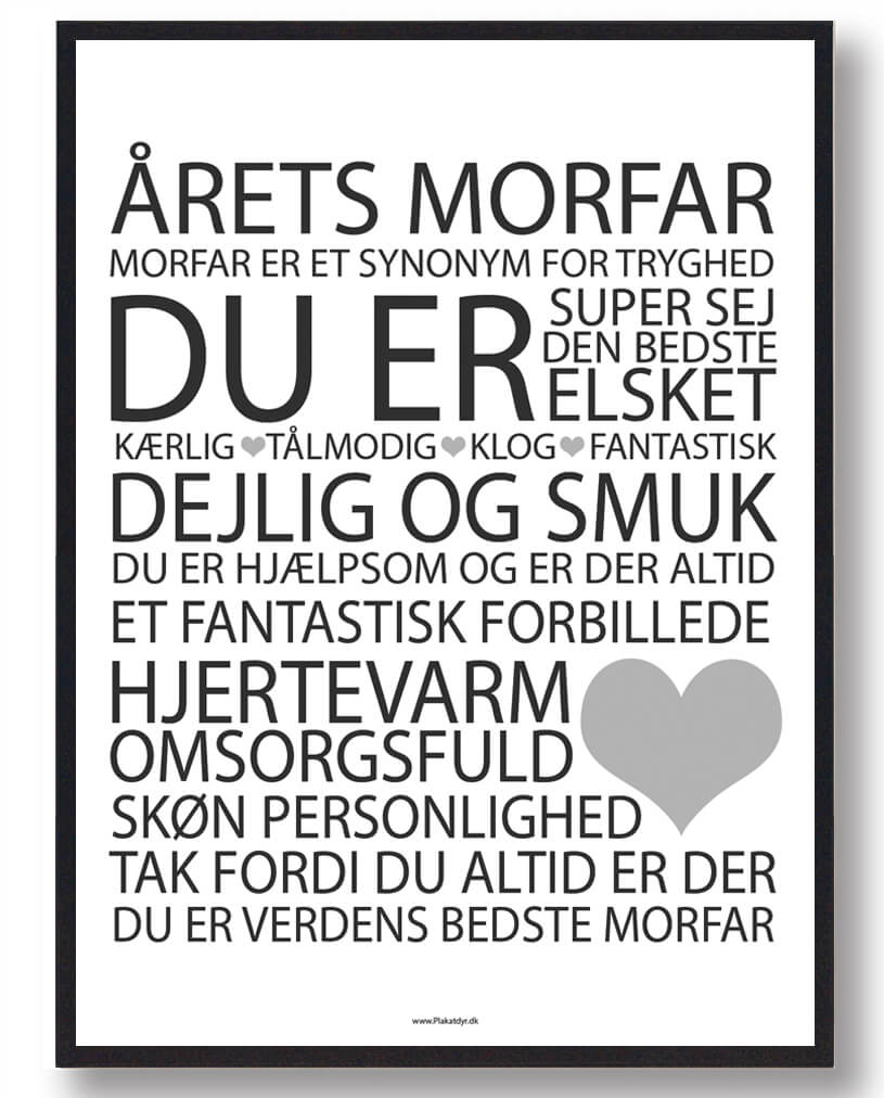 Morfar plakat | Perfekt gaveide til årets morfar | 👴