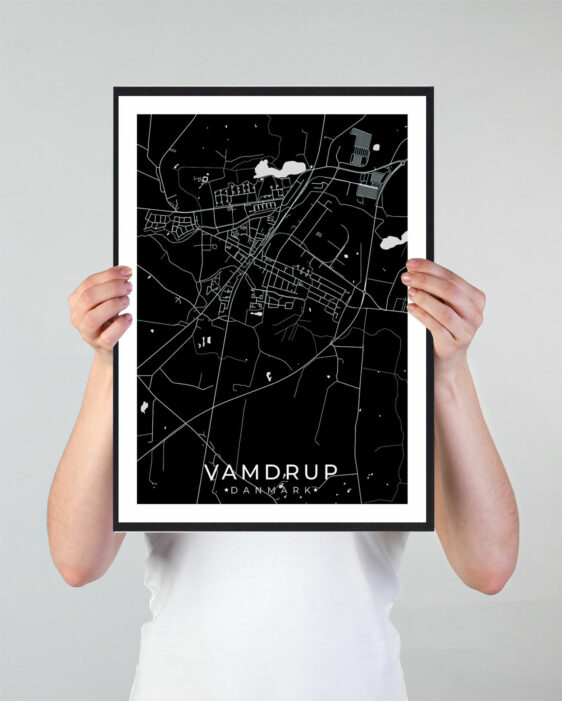 Vamdrup by plakat - sort | Stort udvalg af plakater | Topscore på ...