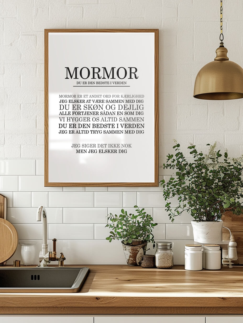 Citatplakat til mormor | Mormor er den bedste plakat 😍