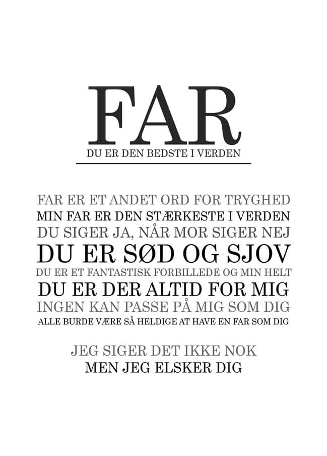 Årets far plakat grøn - Genial gave til fars dag 🥰