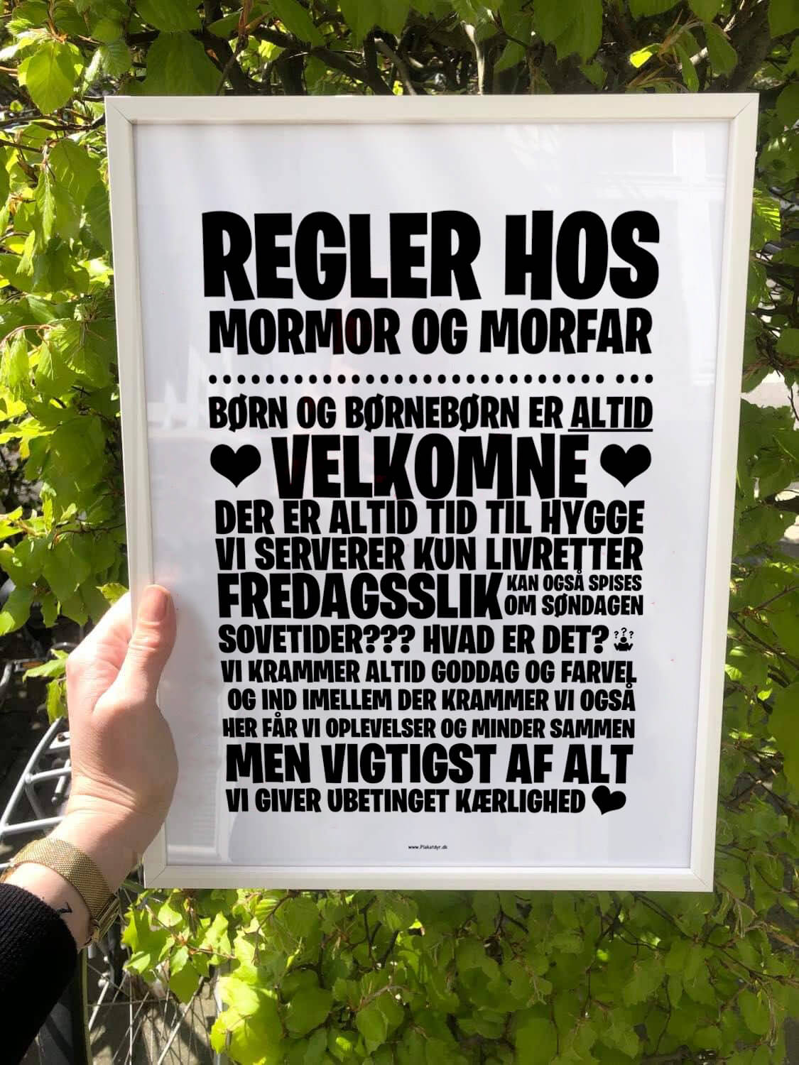 Regler hos mormor & morfar citatplakat | Plakatdyr.dk