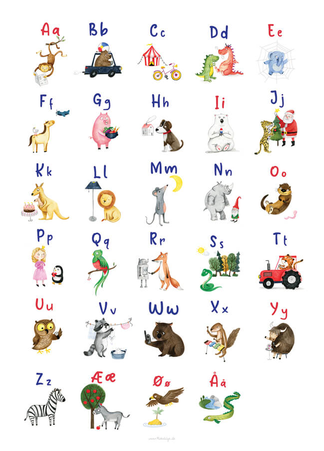 ABC plakat med pastel farver | Godt køb 😍