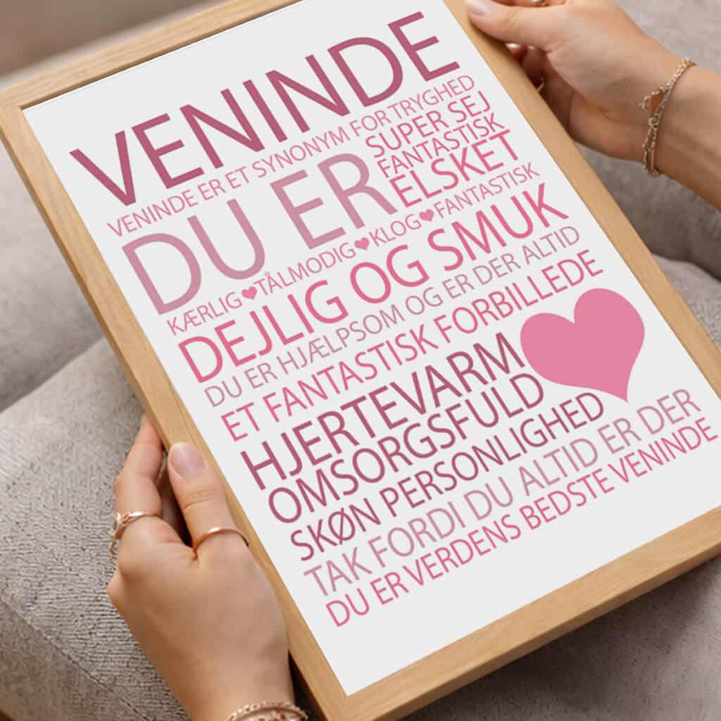 Årets Veninde plakat: Gaveidé til din bedste veninde