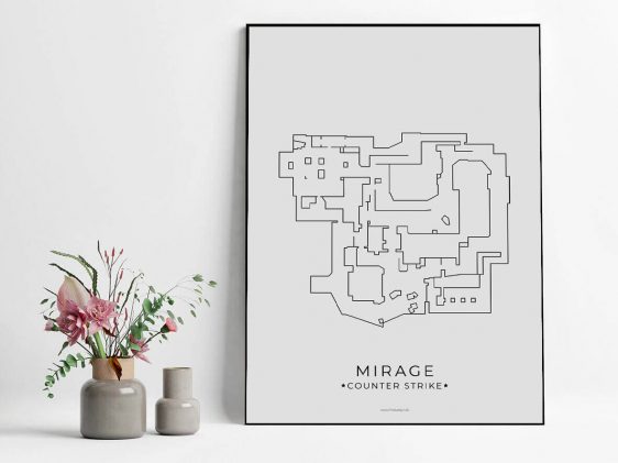 Mirage map - CS gamerplakater | Stort udvalg af plakater | Hurtig levering