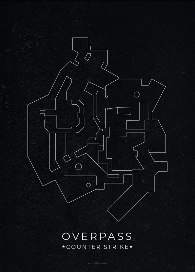 Overpass map - CS gamerplakater | Stort udvalg af plakater | Topscore ...