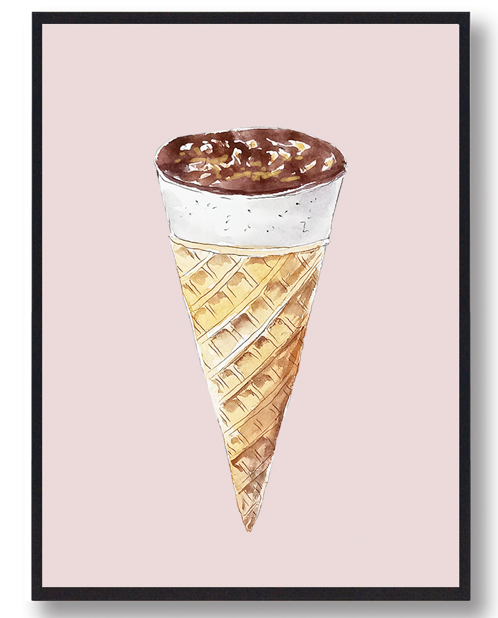 Wofler - håndtegnet plakat (lyserød) | Stort udvalg af plakater ...