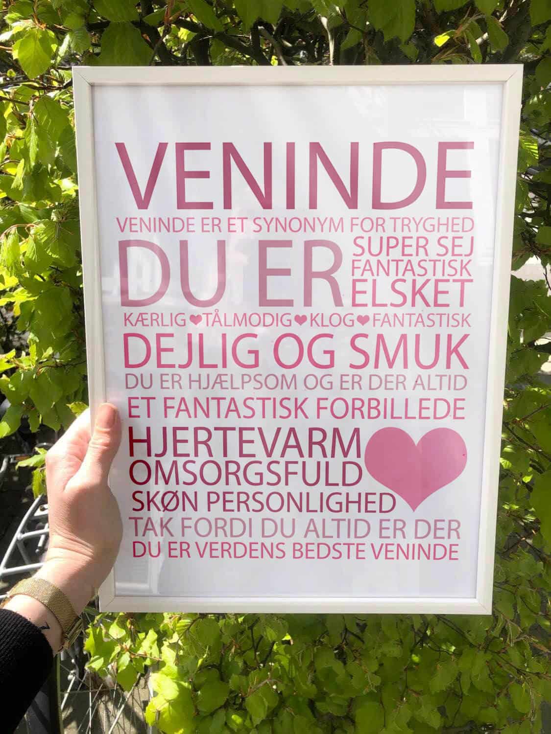 Årets Veninde plakat: Gaveidé til din bedste veninde