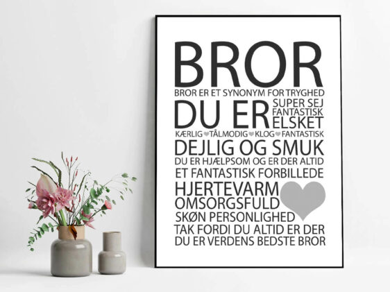 Årets bror plakat - fantastisk og personlig bror plakat 😍👍