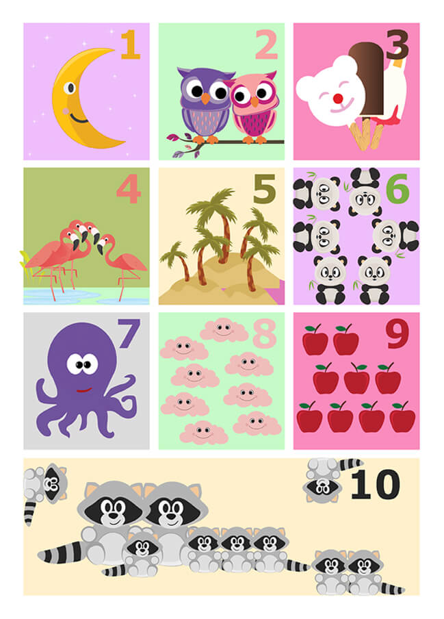 ABC-plakat med matte farver | Sjove dyr og illustrationer 🐼🦁🐵