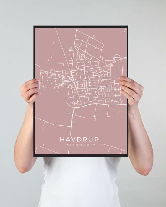 Havdrup plakat - rosa | Stort udvalg af plakater | Topscore på Trustpilot