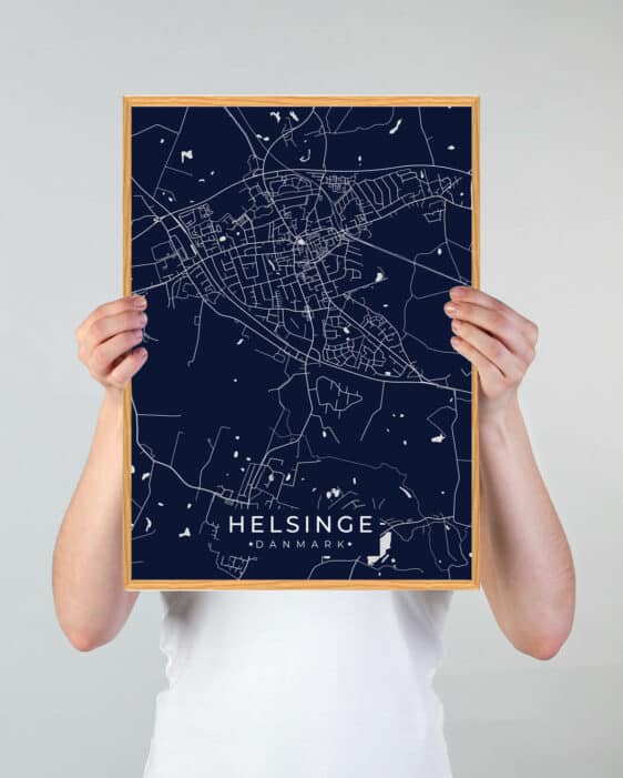 Helsinge plakat - mørkeblå | Stort udvalg af plakater | Hurtig levering