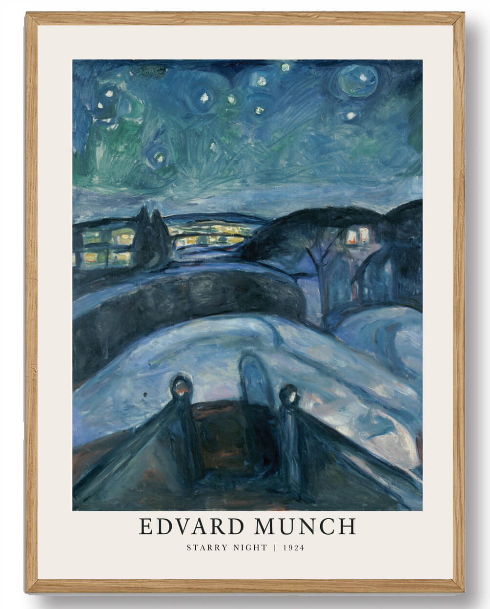 Edvard Munch - Starry night | Stort udvalg af plakater 🌟