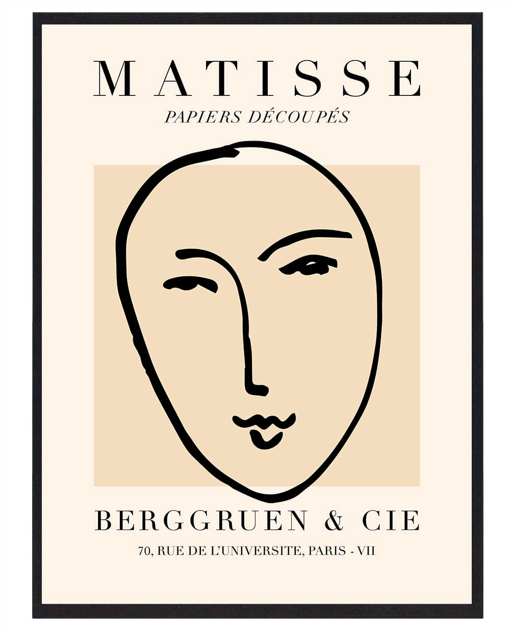 Henri Matisse - Abstract face | Franske kunst plakater 🇫🇷