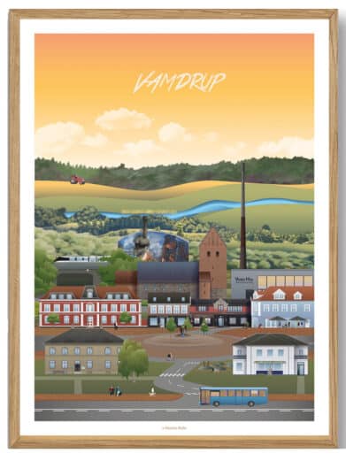 Vamdrup by plakat – Se de skønne Vamdrup byplakater her 😍